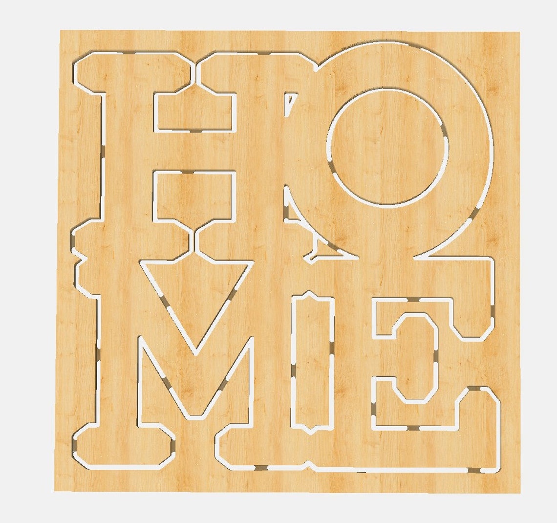 HOME Sign Template CNC .c2d Downloadable File - Etsy Canada