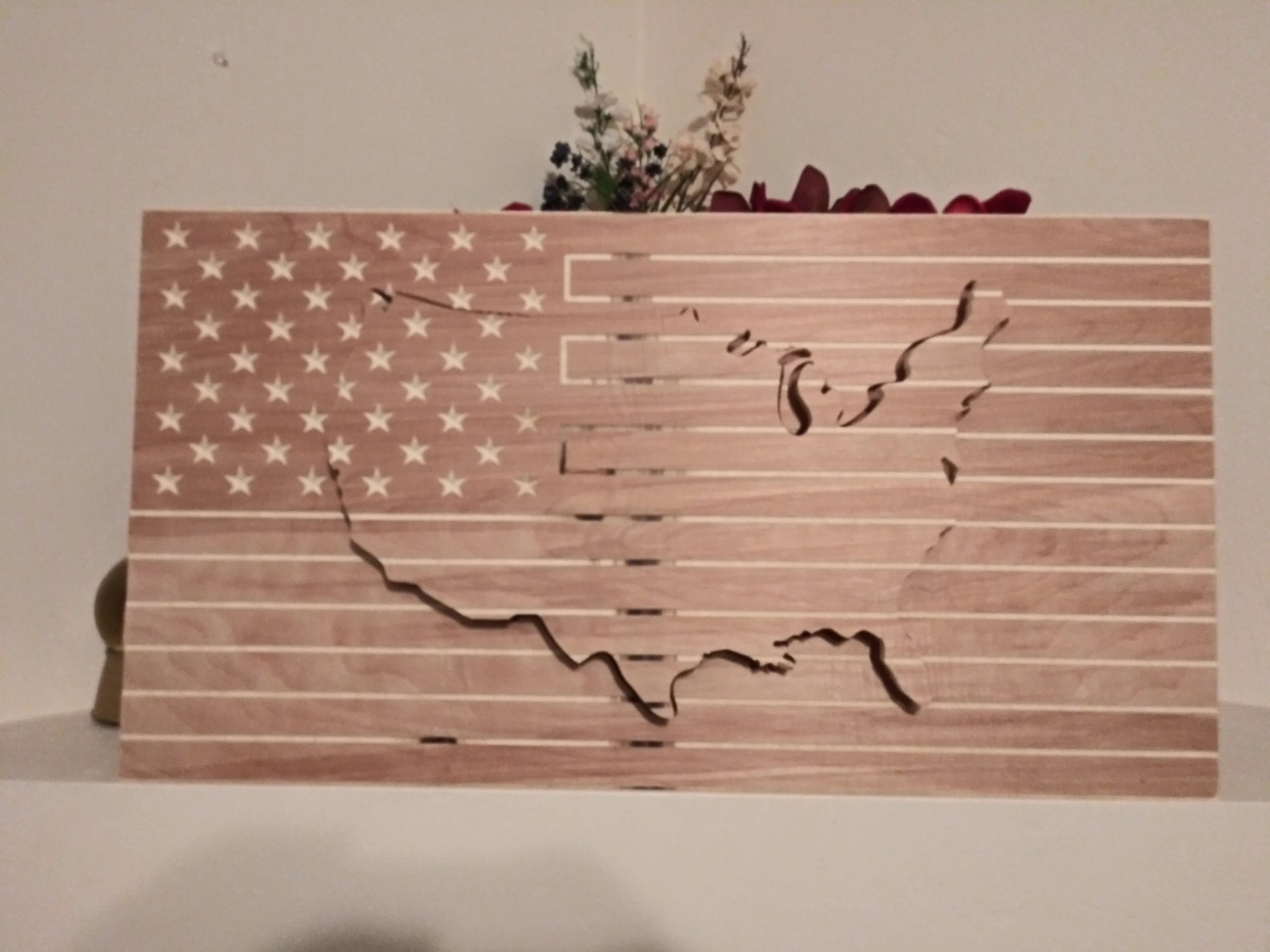 American Flag With Country Cutout Template CNC .c2d Downloadable File ...