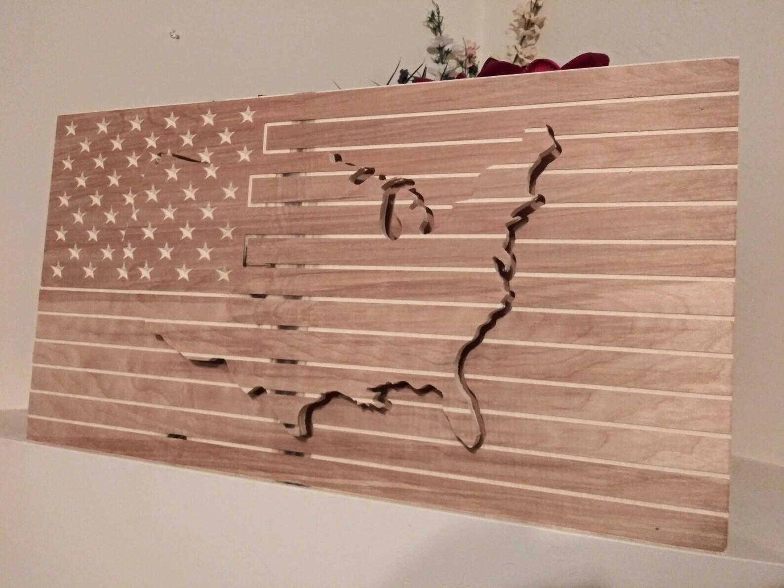 American Flag With Country Cutout Template CNC .c2d Downloadable File ...