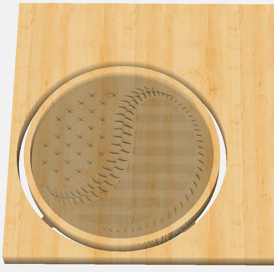 Baseball Valet Tray, CNC Template, .c2d Downloadable File, Carbide ...