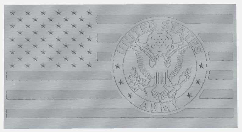 Us Army Flag Template Cnc C2d Downloadable File Etsy