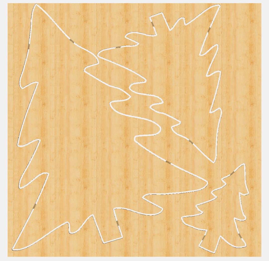 Christmas Decor Christmas Trees CNC Template CNC Cut File .c2d ...