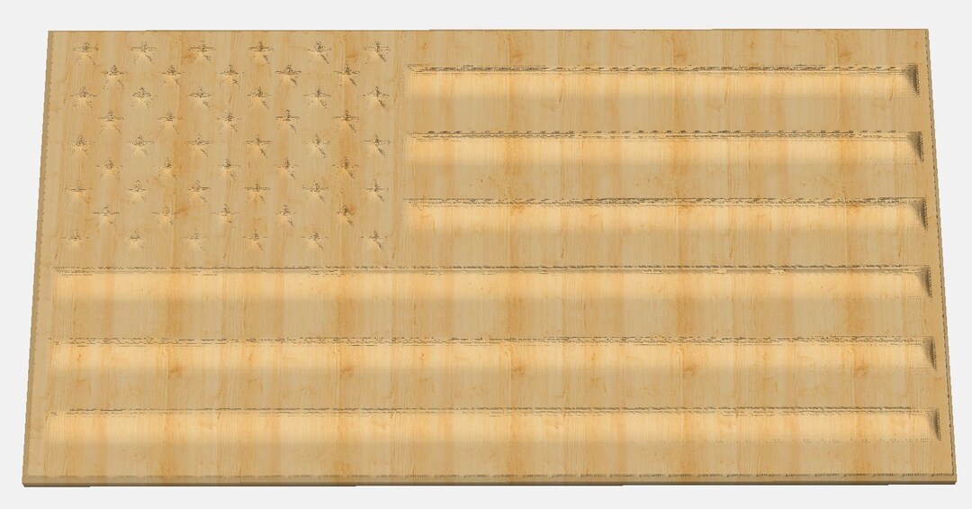 3D US Flag Template CNC .c2d Downloadable File 11.25x21.25 Flag - Etsy