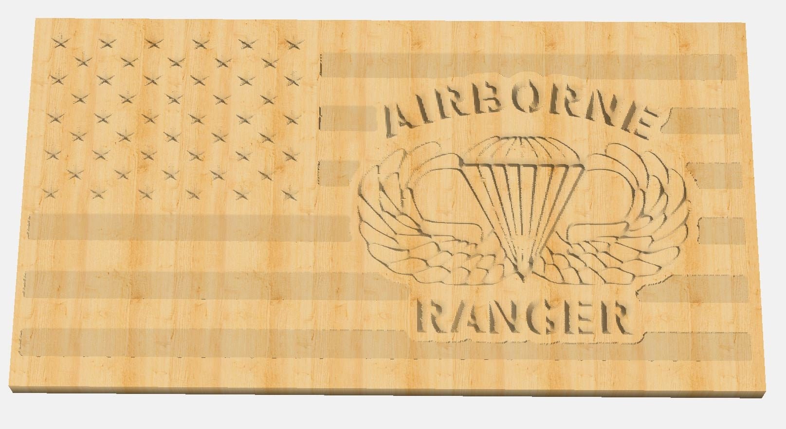 US Army Airborne Ranger Flag Template CNC .c2d Downloadable File - Etsy
