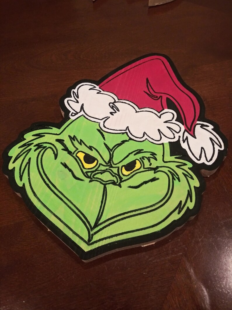 Grinch Santa Design for a CNC .c2d Downloadable File Christmas Themed ...
