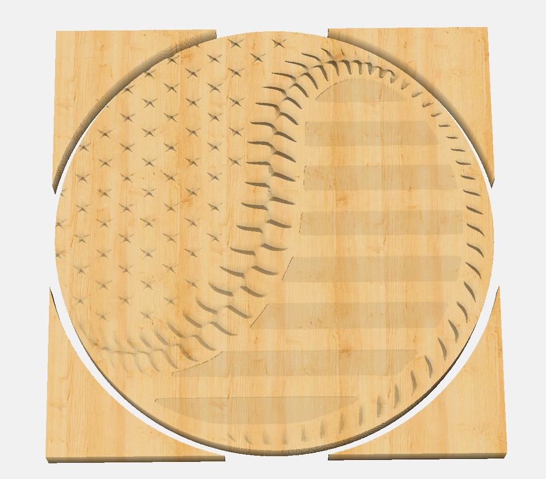 Baseball Flag Template CNC .c2d Downloadable File - Etsy