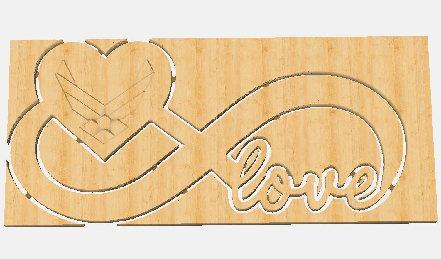 Infinity Love Sign CNC Template .c2d Downloadable File for - Etsy