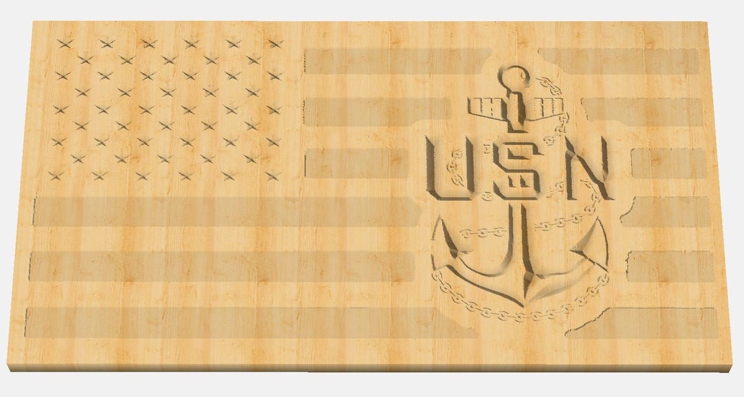 US Navy Anchor Logo Flag Template CNC .c2d Downloadable File - Etsy
