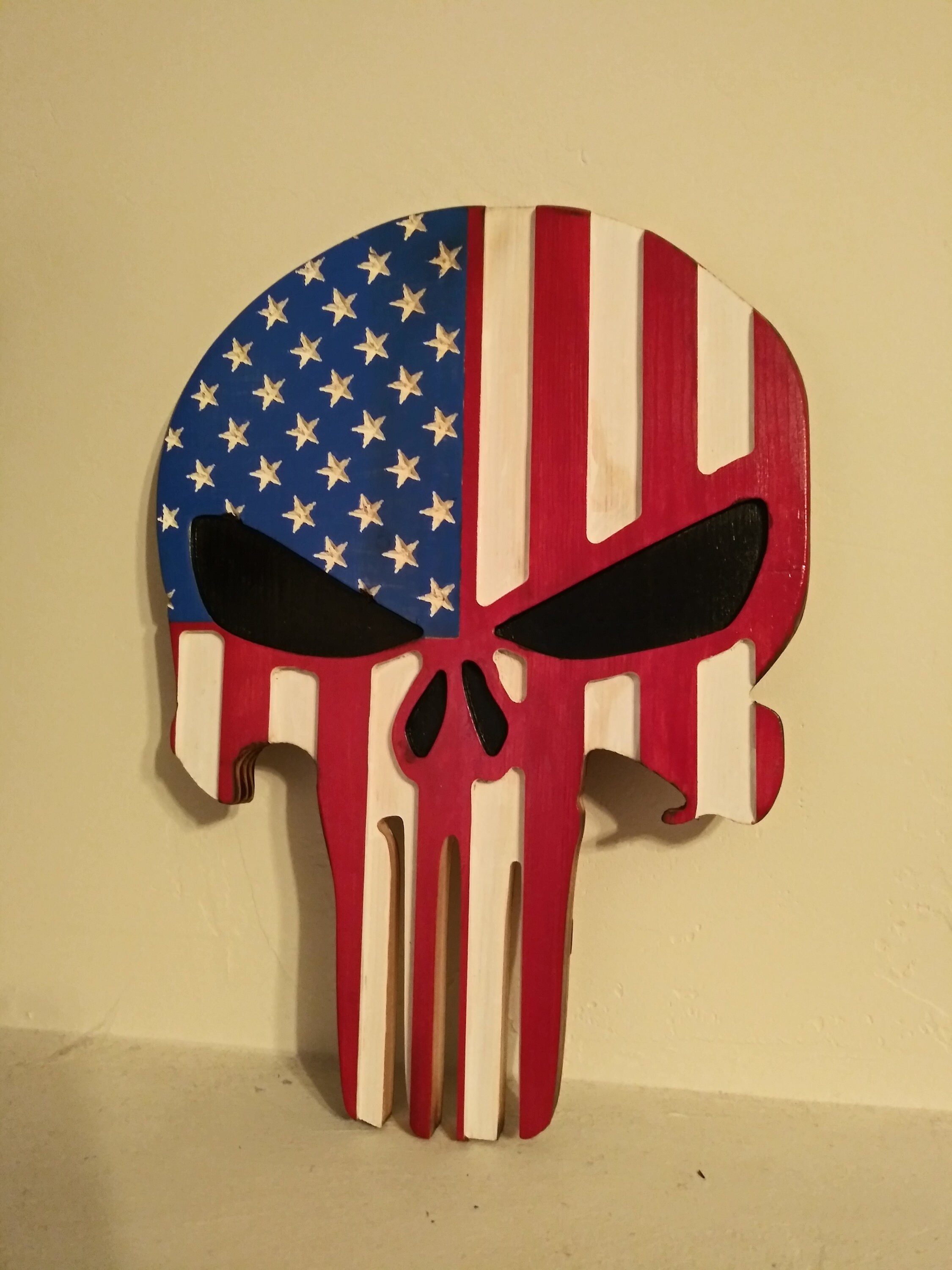 Punisher Skull Flag Design for Wood CNC .c2d Downloadable File - Etsy