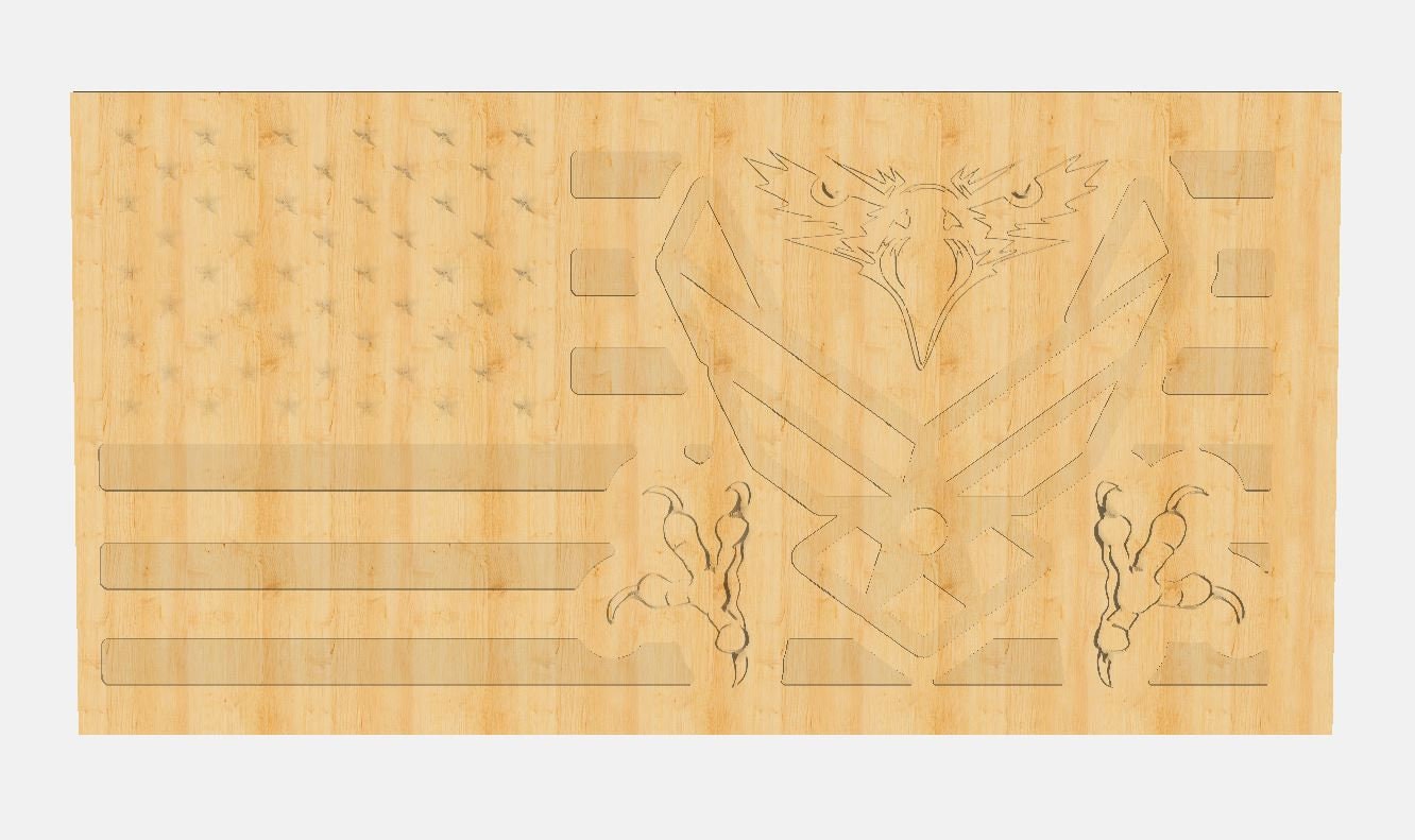 US Flag With Eagle Template CNC .c2d Downloadable Cut File Carbide ...