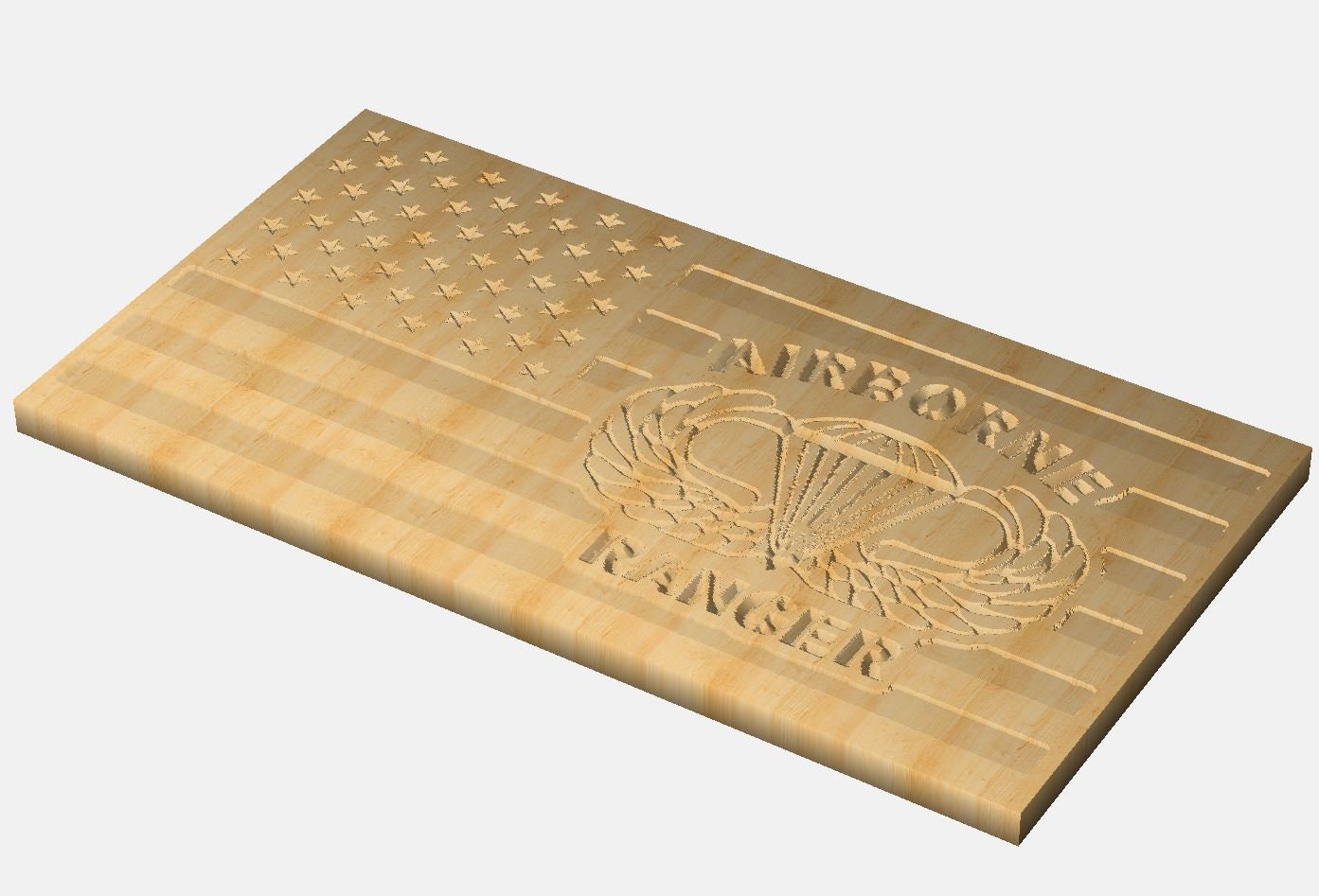US Army Airborne Ranger Flag Template CNC .c2d Downloadable File - Etsy