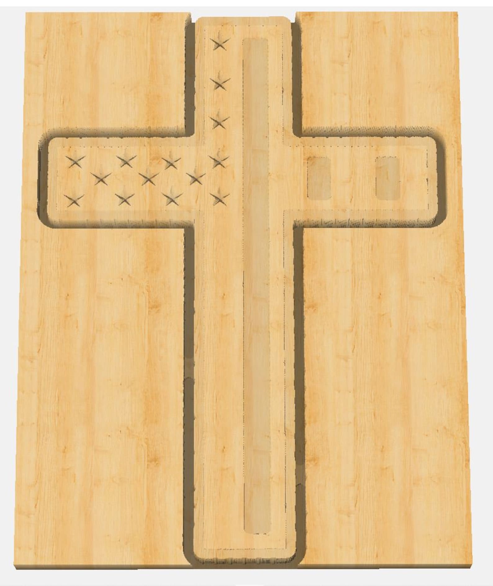 American Flag Cross Design for CNC .c2d Downloadable File - Etsy