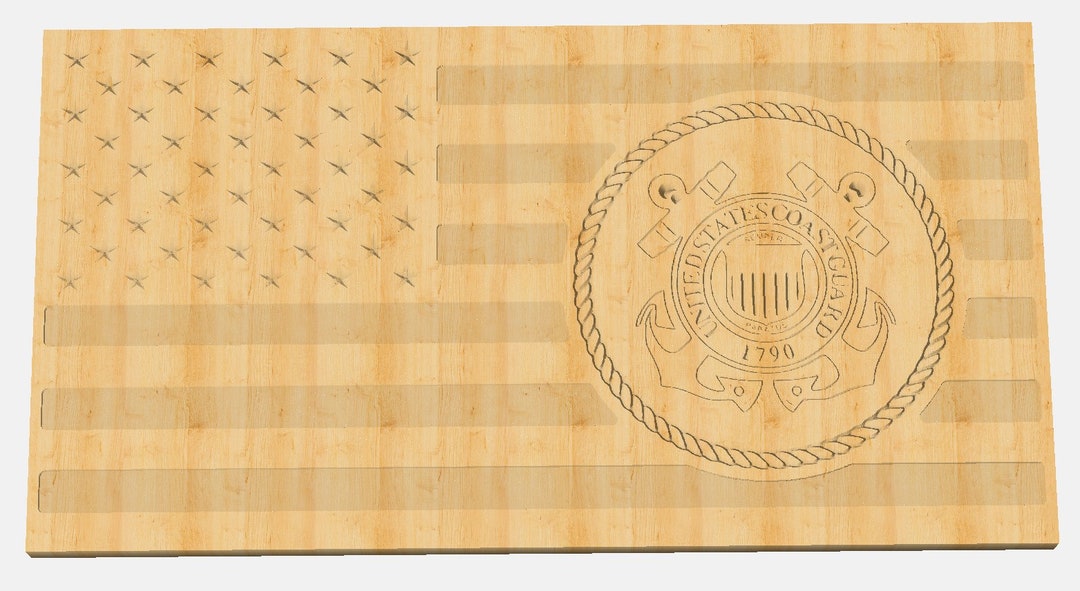 Set of 6 US Military Flag Templates Pkg CNC Files .c2d Downloadable ...