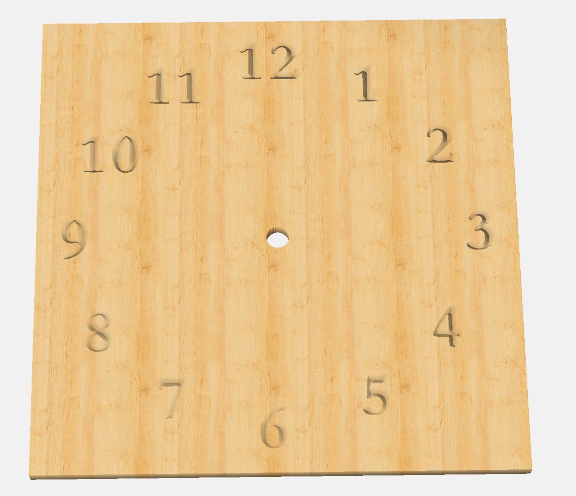 Square Clock Template CNC .c2d Downloadable File, SVG Included. - Etsy