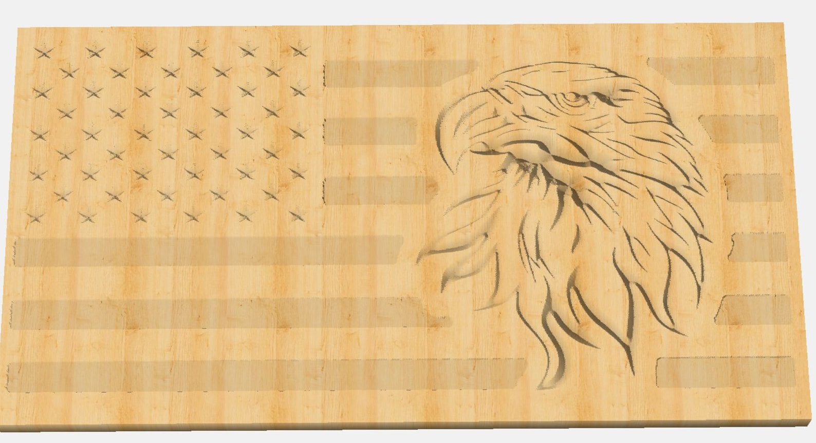 US Eagle Head Flag Template CNC .c2d Downloadable - Etsy