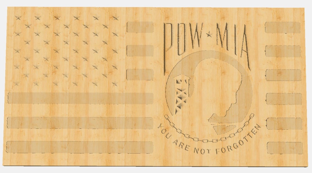 POW MIA American Flag Template CNC .c2d Downloadable - Etsy