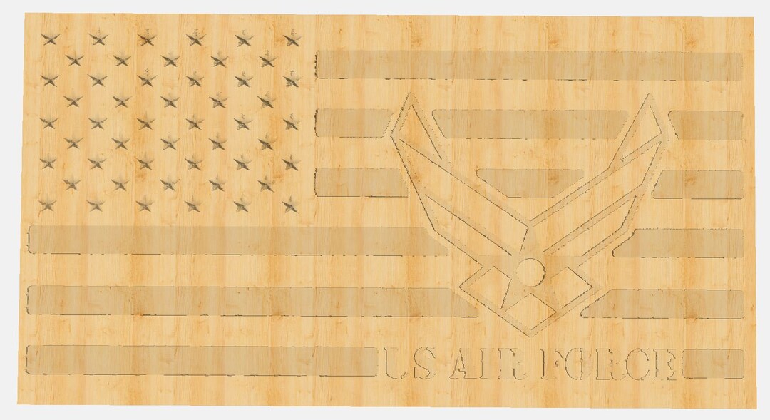 US Air Force Flag Template CNC .c2d Downloadable File - Etsy