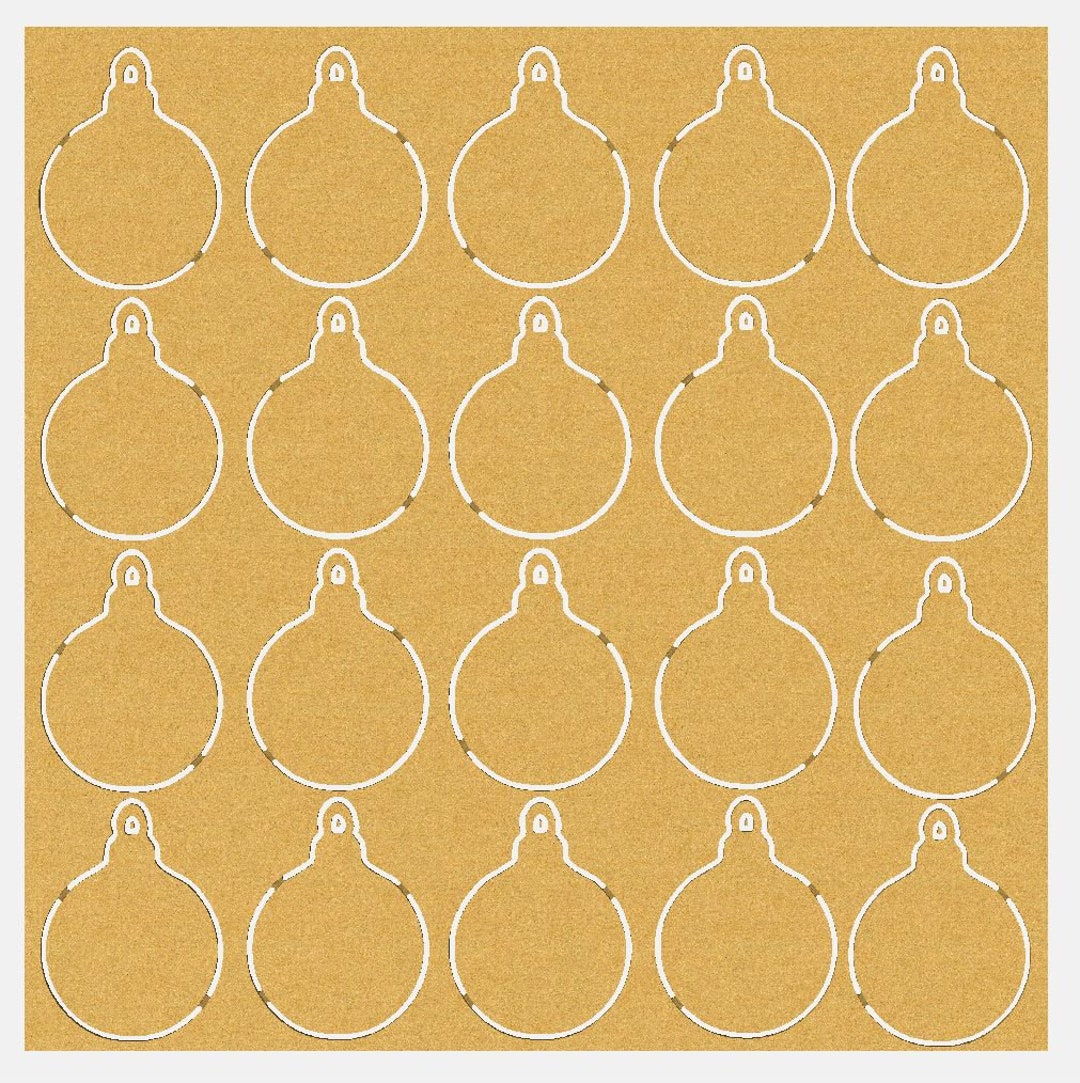Round Christmas Ornaments Blanks Template CNC .c2d Downloadable File ...