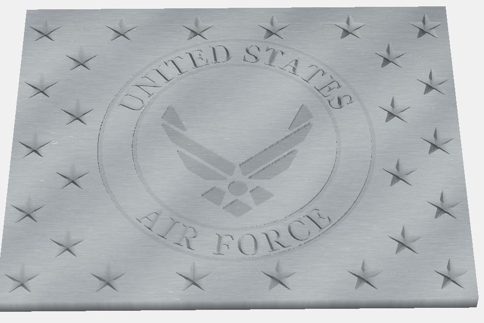 Union for Air Force Wood Flag CNC .c2d Downloadable File - Etsy