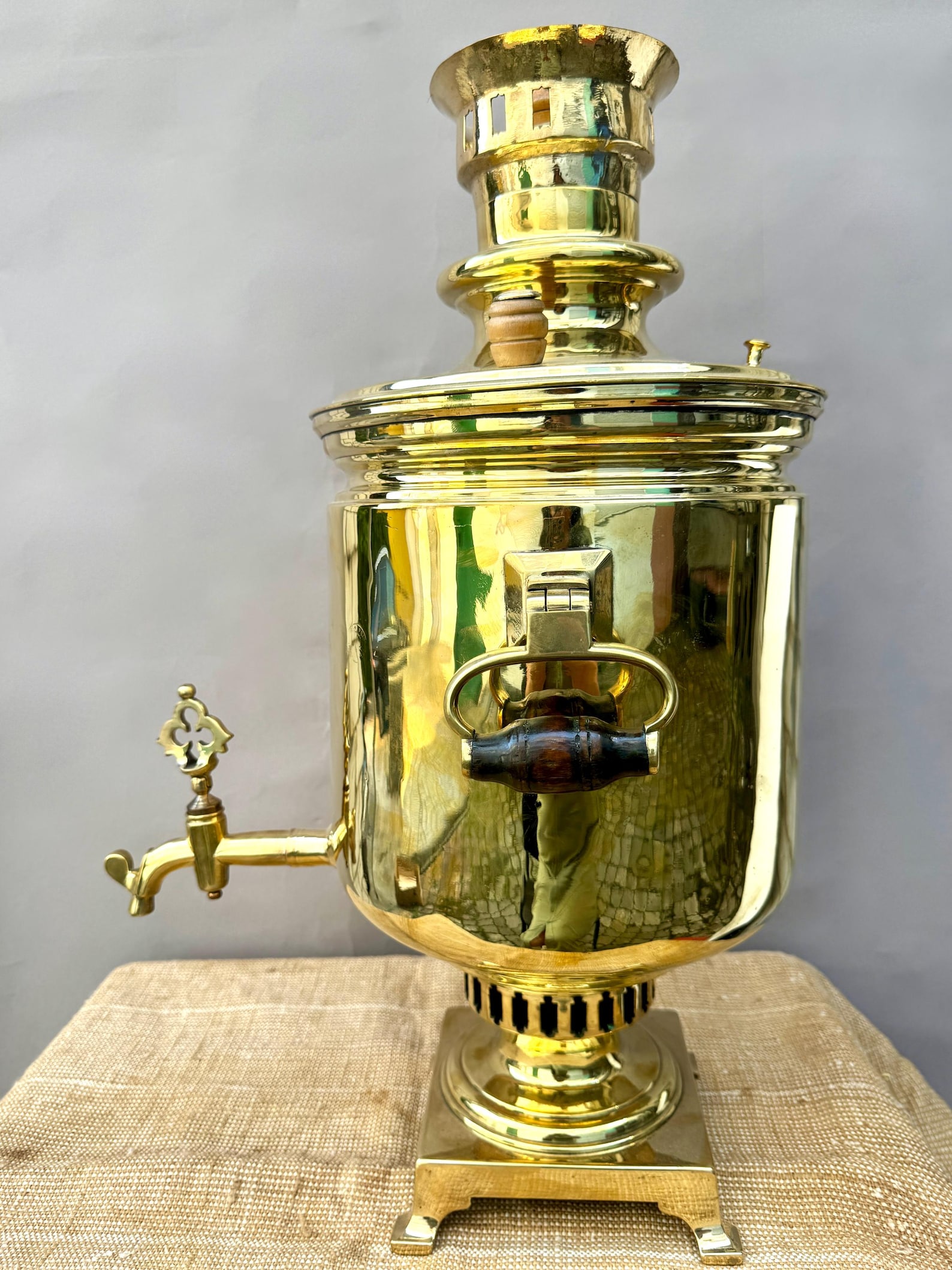 Traditional Soviet Wood Fired Samovar Batasheva TULA Fire Samovar 10 ...