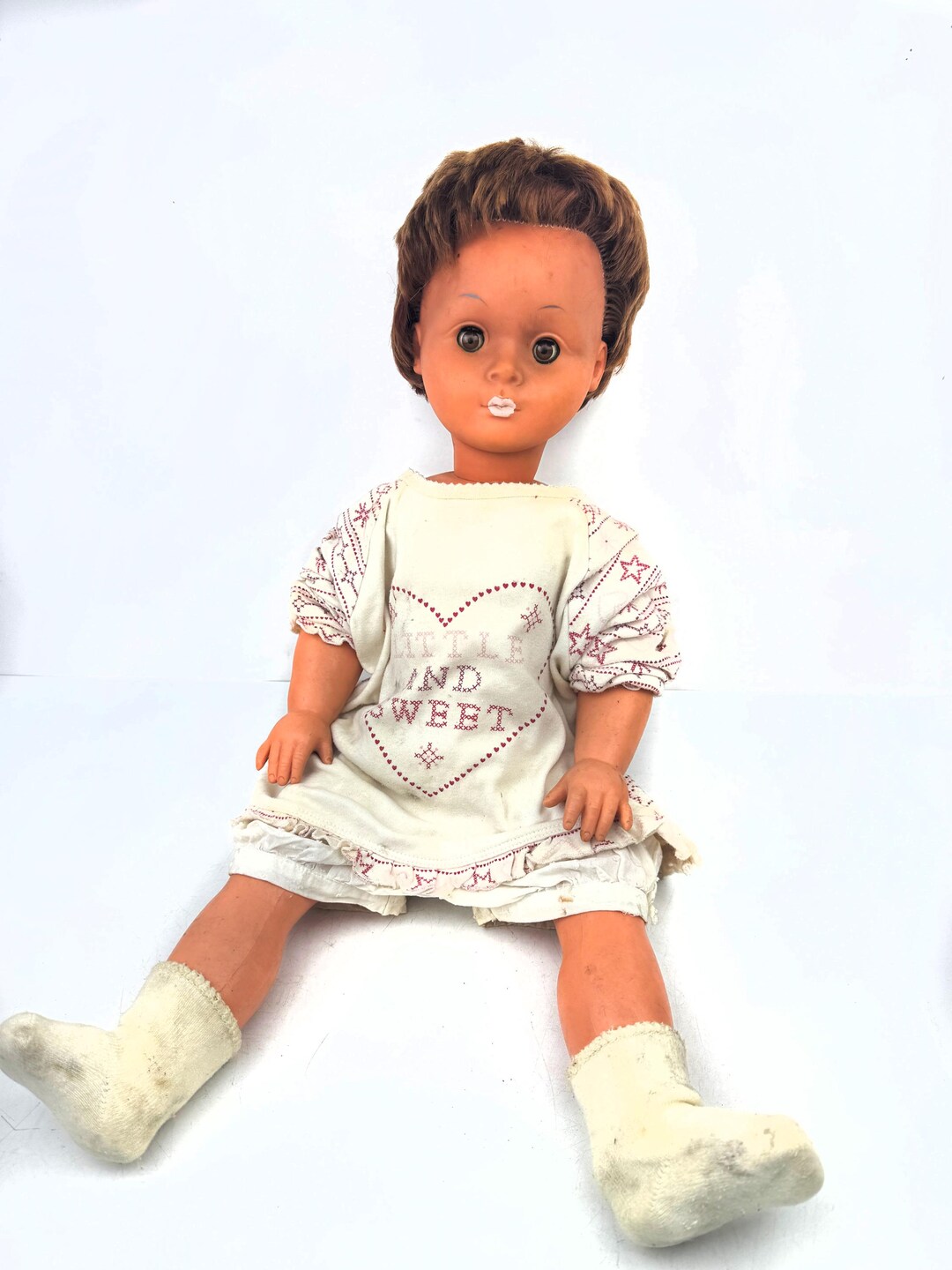 Vintage Soviet Doll 1970s-ussr Rubber & Cloth Doll 60 Cm Collectible - Etsy