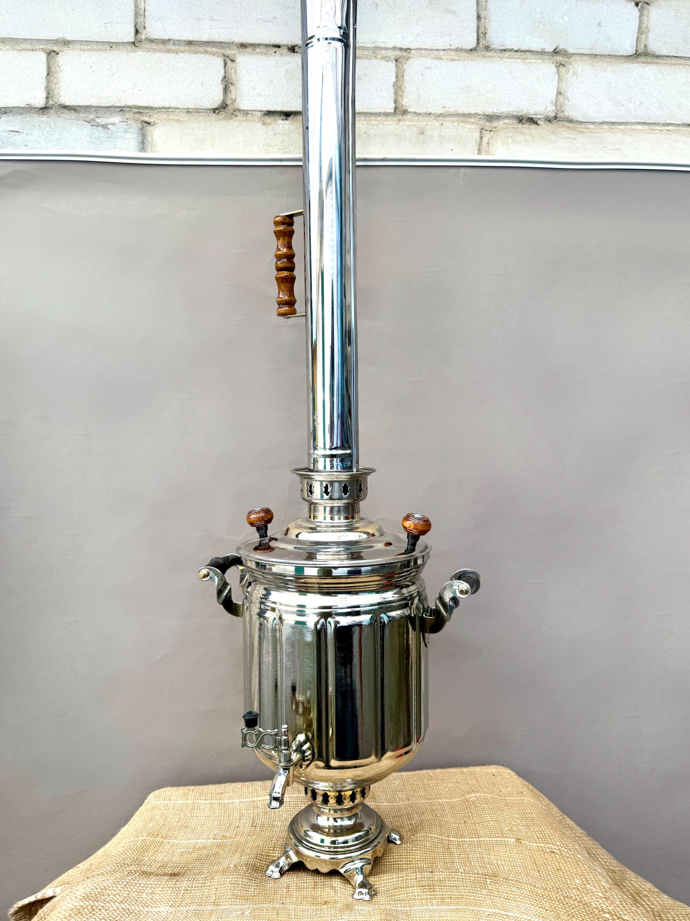 Traditional Soviet Wood Fired Samovar TULA Fire Samovar 8 Liters (2 ...