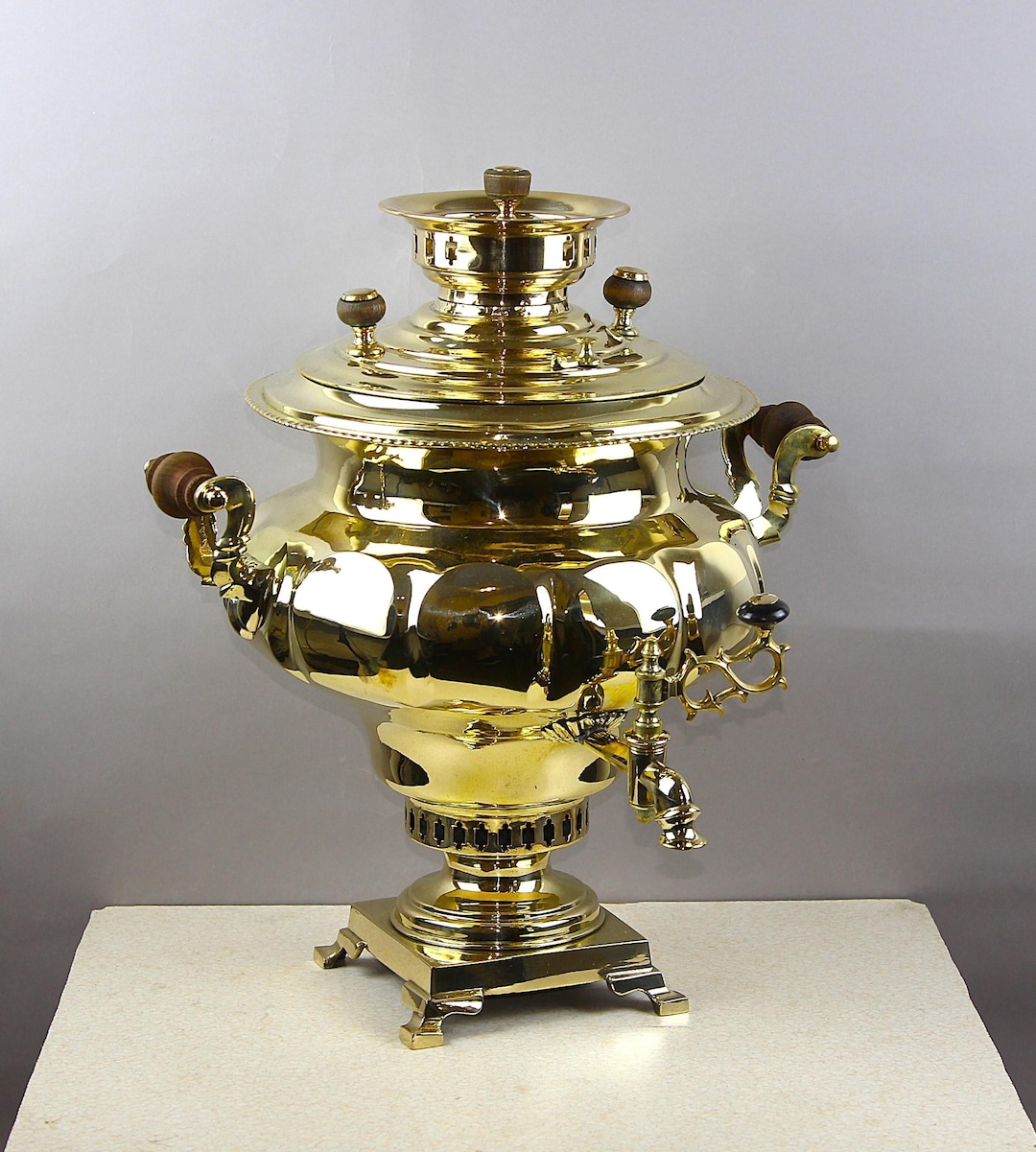 Traditional Soviet Wood Fired Samovar TULA Vintage 8 L (2 Gallons ...