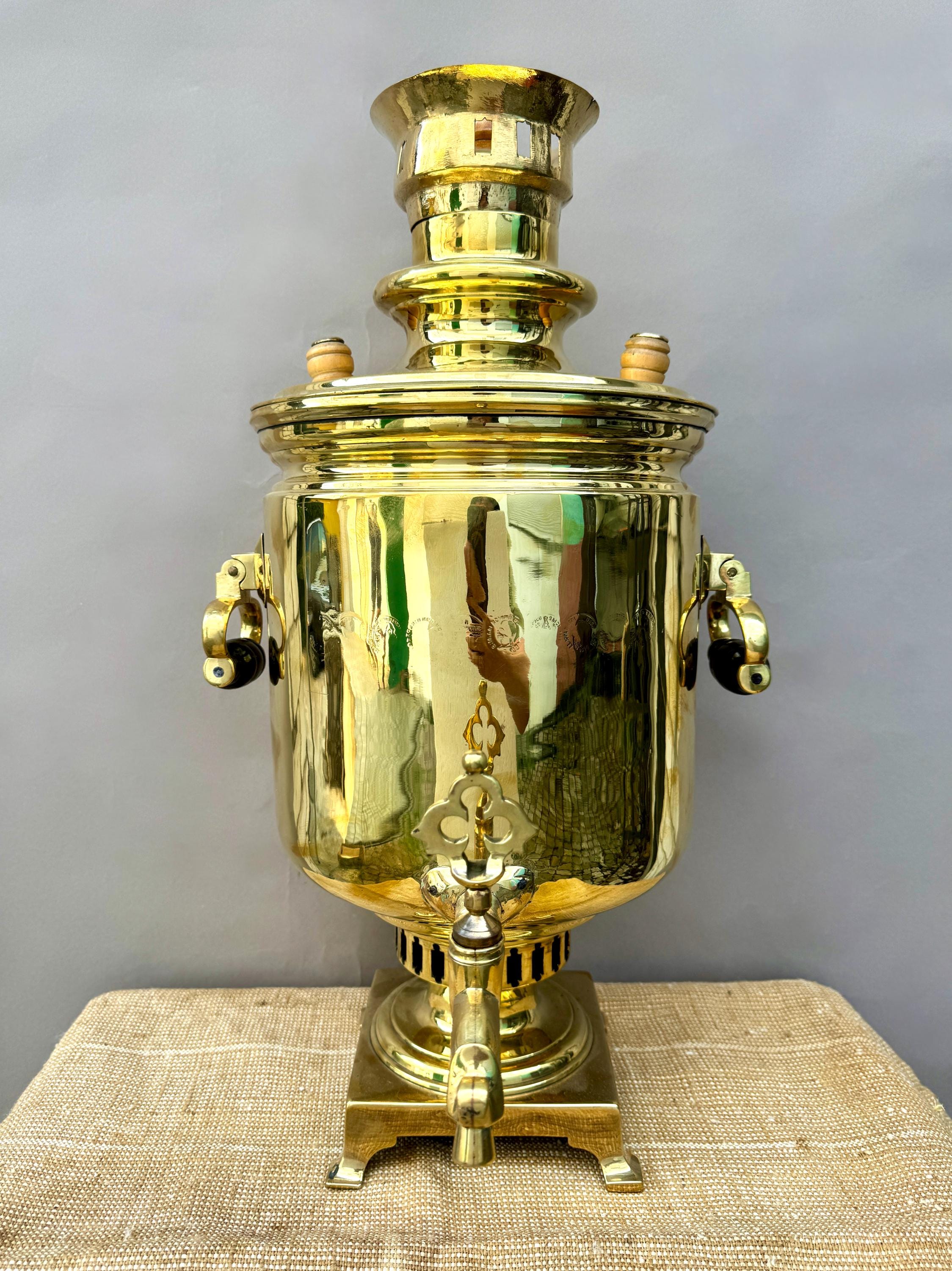 Traditional Soviet Wood Fired Samovar Batasheva TULA Fire Samovar 10 ...