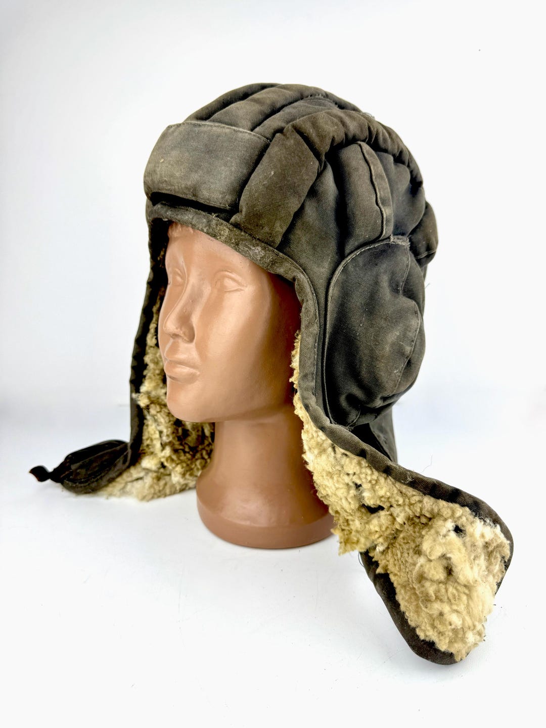 Original Vintage Soviet Union USSR Tanker Tankman Tank Cap Helmet ...