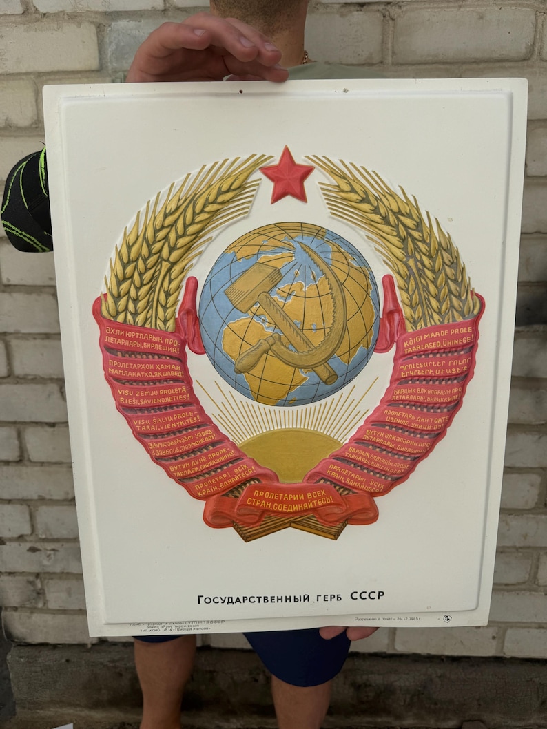 Plastic Vintage Ussr Emblem Soviet Union Hammer and Sickle - Etsy