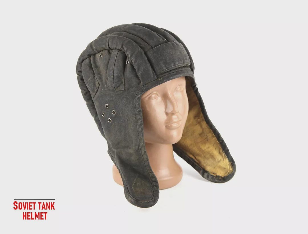 Vintage Soviet Tanker Summer Helmet Cap USSR 1976‑89 Original Tankman ...