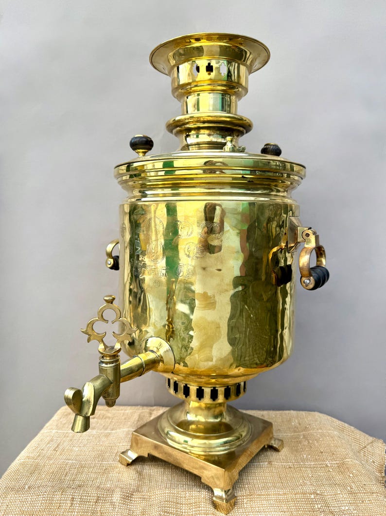 Traditional Soviet Wood Fired Samovar Batasheva TULA Fire Samovar 15 ...