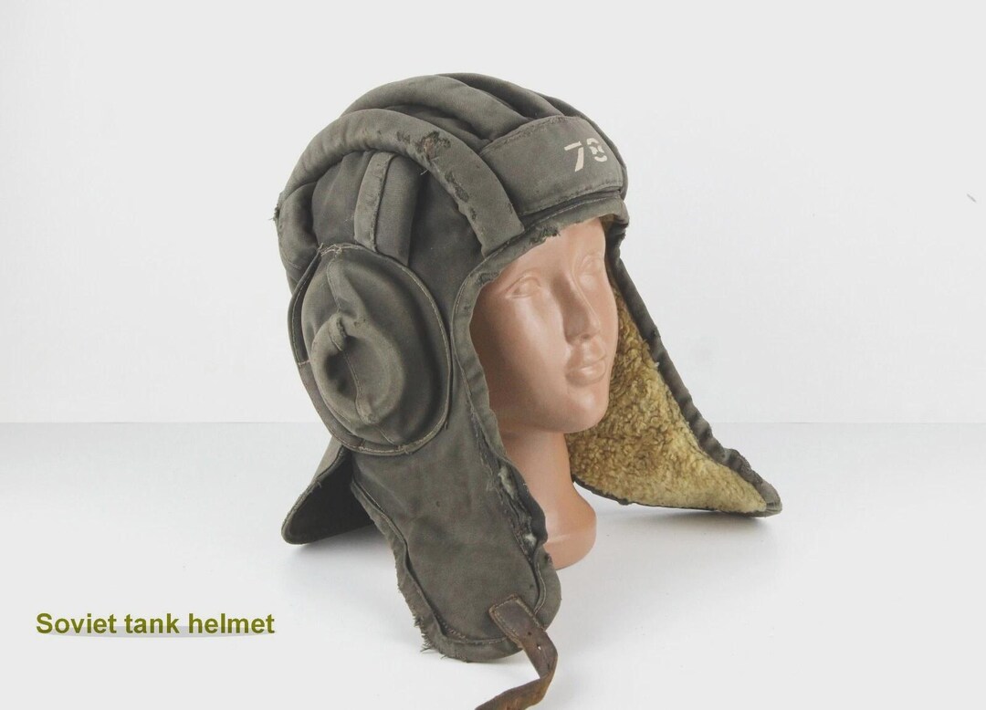 Vintage Soviet Tanker Winter Helmet Cap USSR 1976‑89 Original Tankman ...