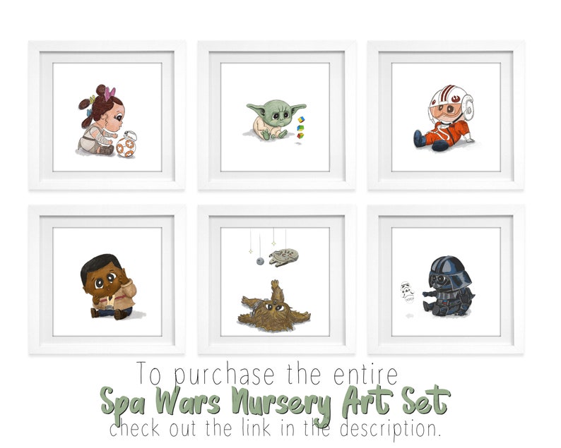 Spa Wars Nursery Art Decor BABY REY Nursery Wall Art Print | Etsy