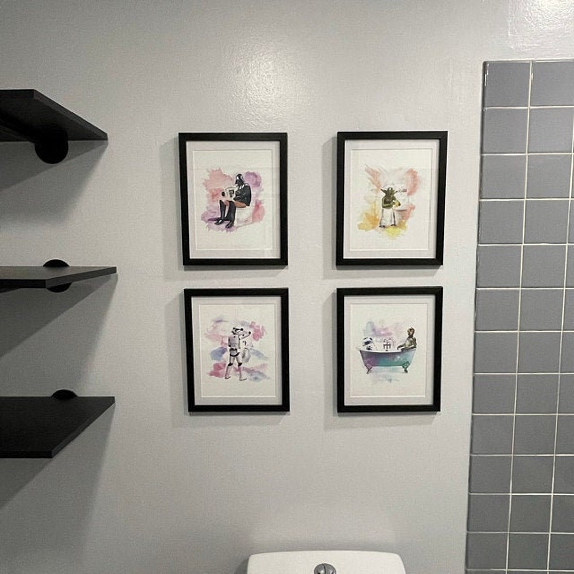 Spa Wars BATHROOM Art Print TROOPER at the URINAL Spa Wars - Etsy