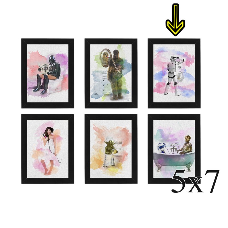 Spa Wars BATHROOM Art Print TROOPER at the URINAL Spa Wars | Etsy