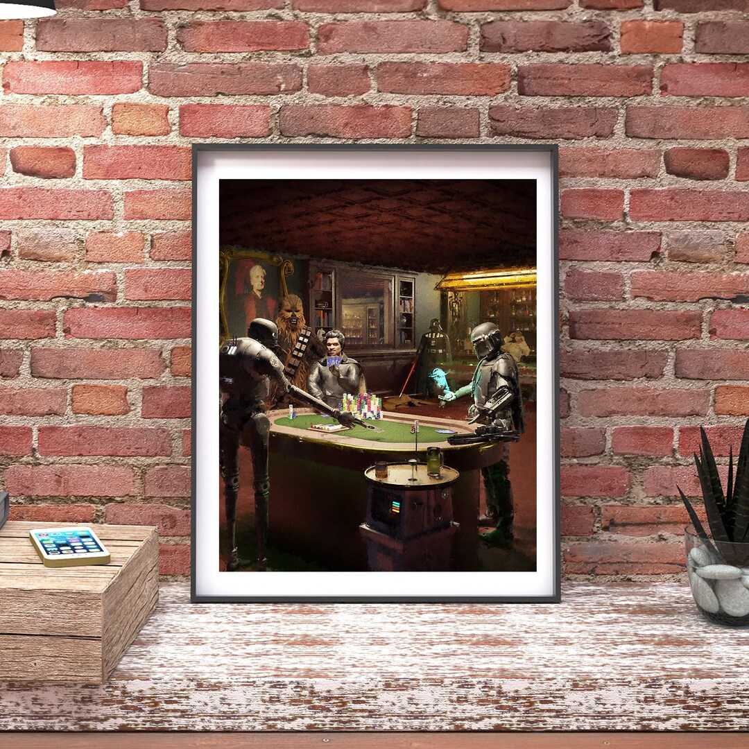 Star Wars Poker Art Print: Funny Man Cave Decor - Etsy