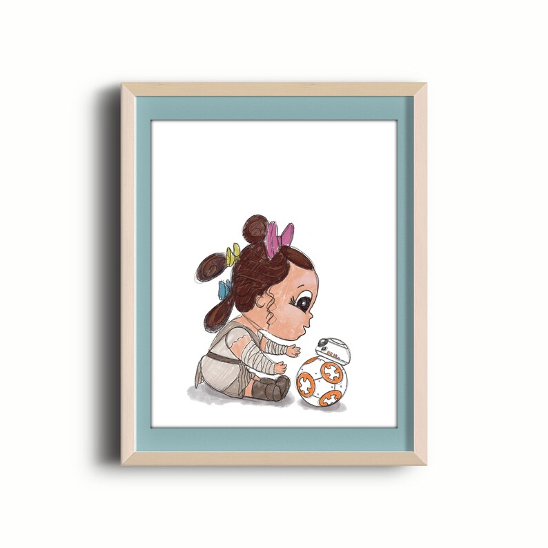 Spa Wars Nursery Art Decor BABY REY Nursery Wall Art Print | Etsy