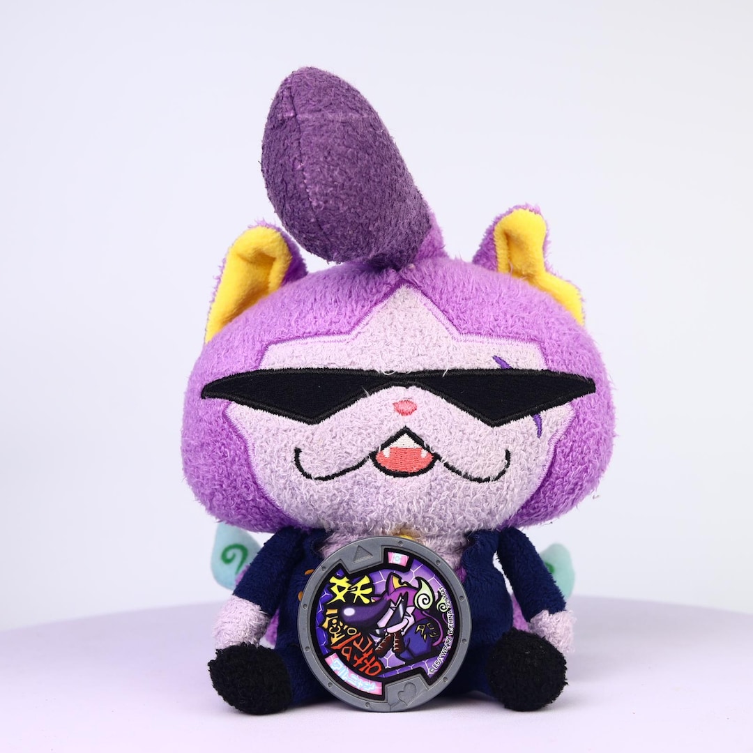 Baddinyan Warunyan Yo-kai Watch 5-inch Plush Doll With Grey Medal - Etsy