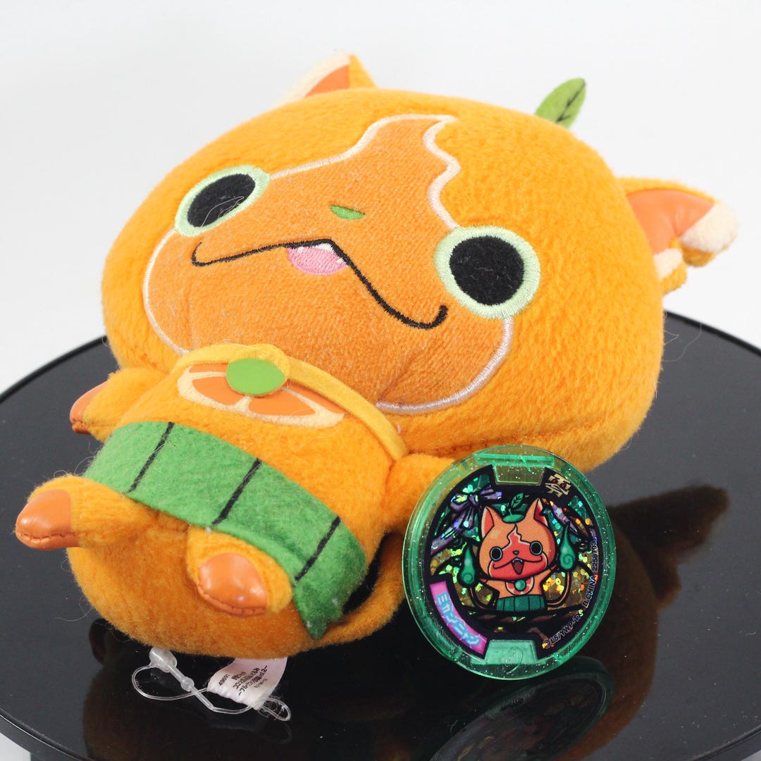 ORANYAN Fruitnyan Yo-kai Watch Stuffed Plush Doll Keychain 5.5" With Z ...