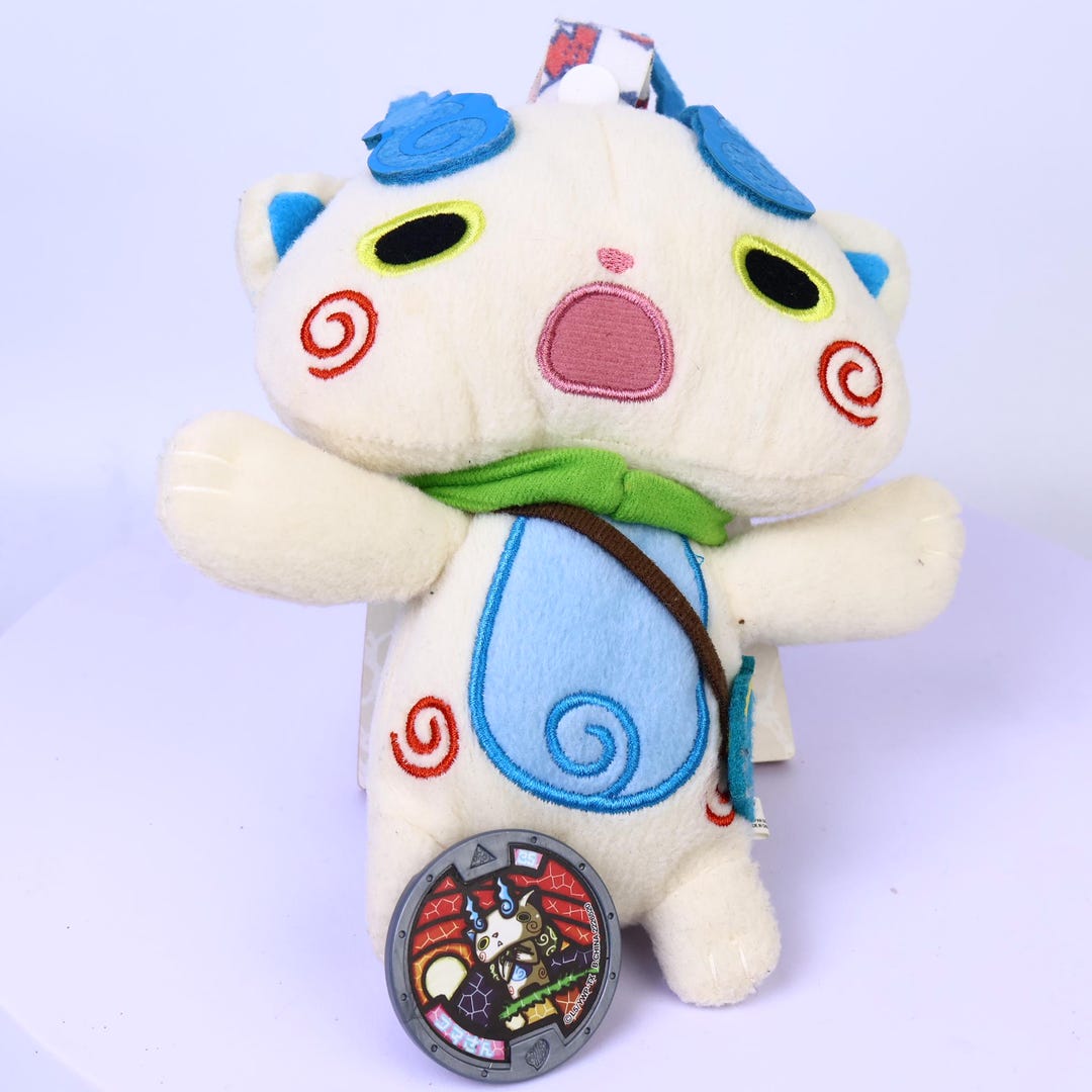 Yo-kai Watch Komasan Plush Keychain 7" Banpresto W/ Grey Medal - Etsy
