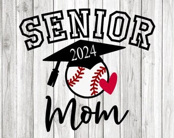 Senior Baseball Mom Svg, Senior Baseball 2024 Svg, Senior Baseball Mom ...