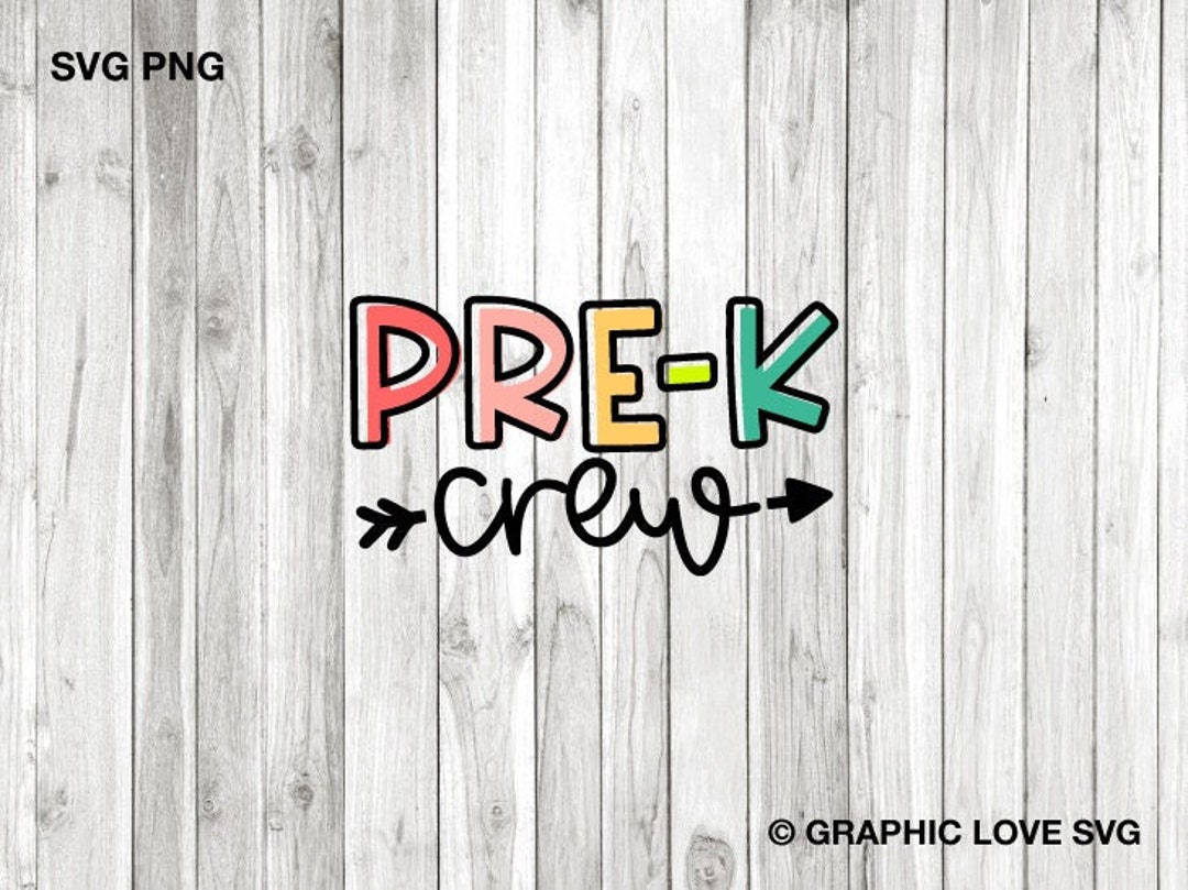 Pre-k Crew Svg Png Prek Teacher Sublimation Png, Pre K Team Shirt Iron ...