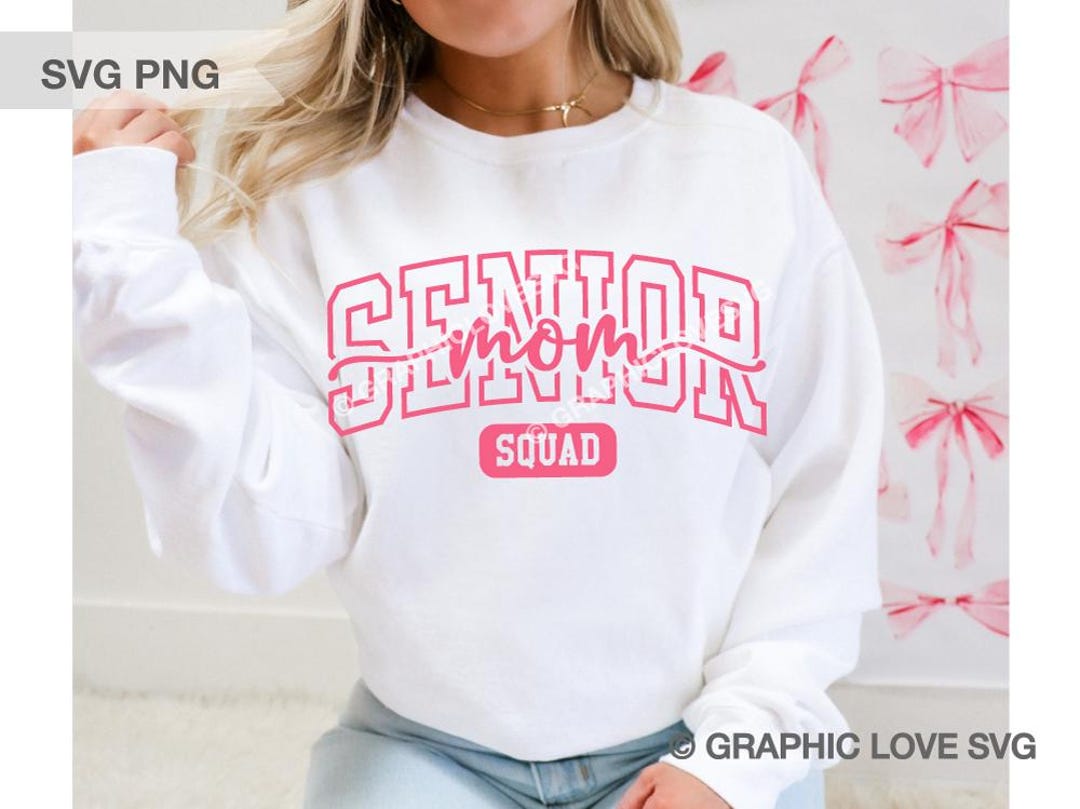 Senior Mom Squad Svg Png, Graduation Shirt Iron on Png, Senior Mom ...
