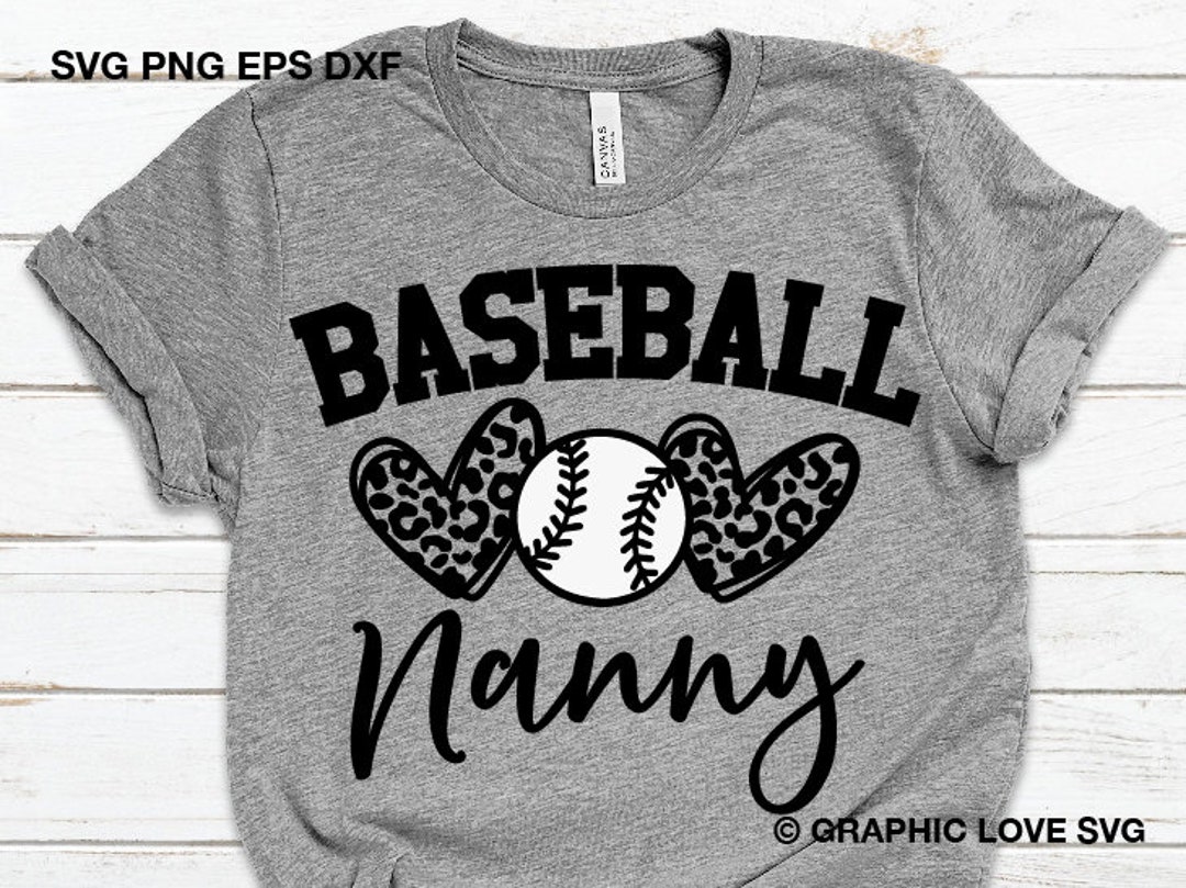 Buy Baseball Nanny Svg, Leopard Heart Svg, Leopard Print Svg, Sports ...