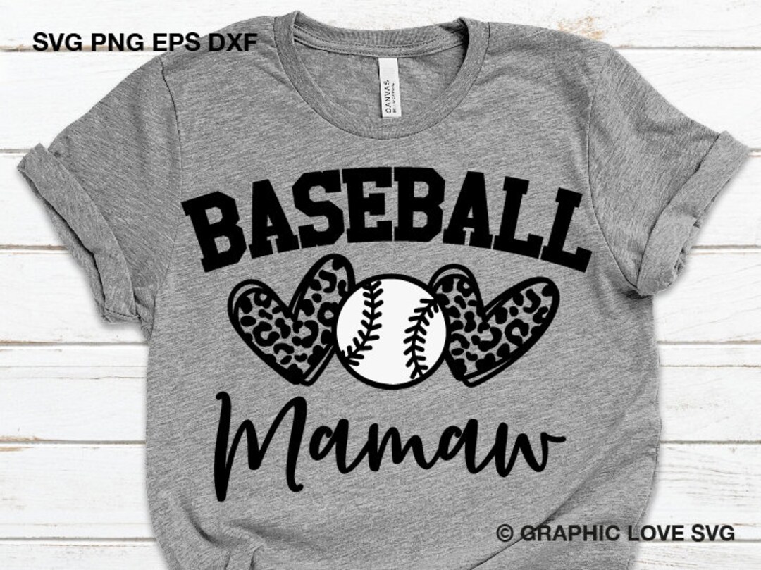 Baseball Mamaw Svg, Leopard Heart Svg, Leopard Print Svg, Sports Svg ...