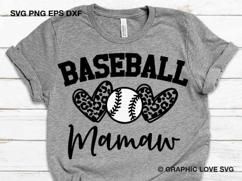 Baseball Mamaw Svg Leopard Heart Svg Leopard Print Svg - Etsy