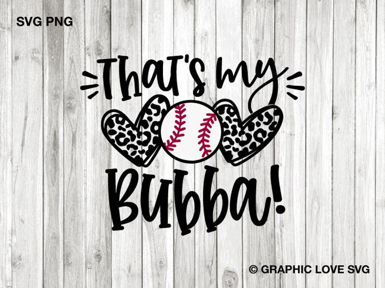 That's My Bubba Svg Baseball Sister Png Leopard - Etsy