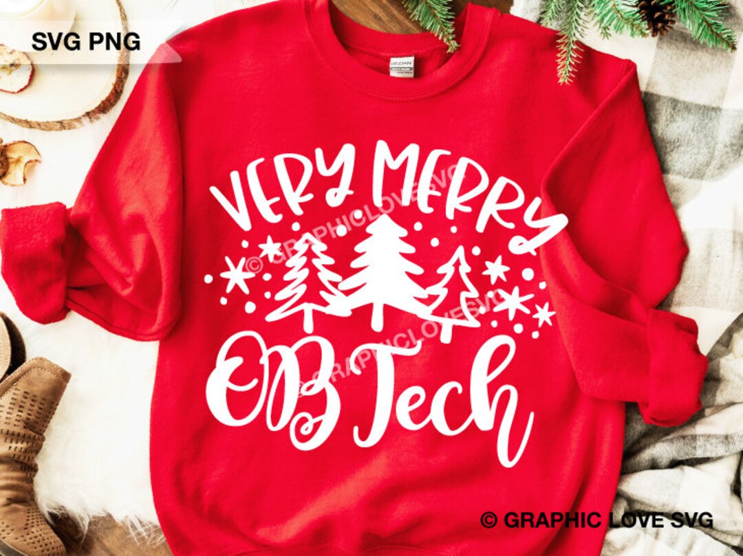OB Tech Svg Png Christmas Very Merry Ob Tech Svg OBGYN - Etsy