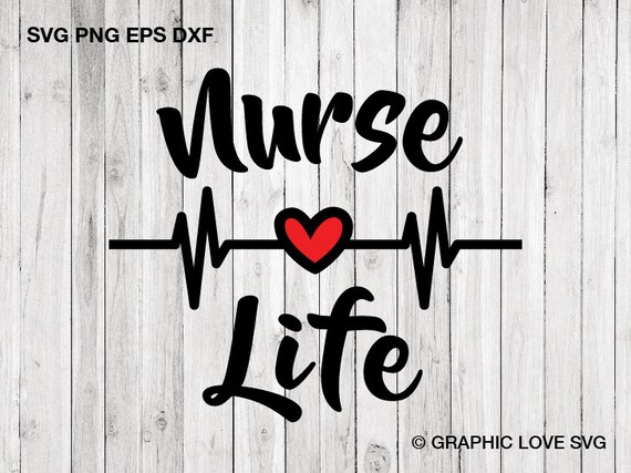 Nurse Life Heartbeat SVG Nurse Heart Beat Line Svg Clipart | Etsy